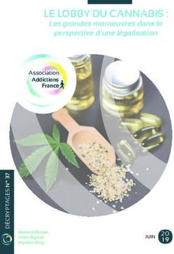 LE LOBBY DU CANNABIS : Les grandes manoeuvres dans la perspective d'une ...