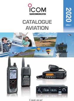 CATALOGUE AVIATION - Count on us! - Edition 1 - Icom France