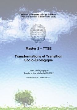 Master 2 - TTSE Transformations et Transition Socio-Écologique - Livret ...