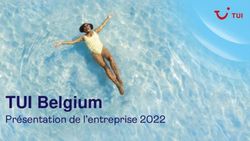 TUI Belgium Présentation de l'entreprise 2022