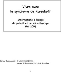 Vivre Avec Le Syndrome De Korsakoff - Informations à L'usage Du Patient