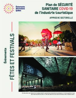 Plan de SÉCURITÉ SANITAIRE COVID-19 - Événements Attractions Québec