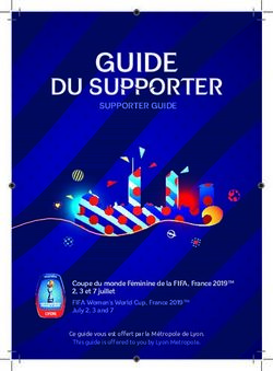 GUIDE DU SUPPORTER SUPPORTER GUIDE - Onlymoov