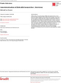 Auto-intoxication et littéralité meurtrière : Interzone - Érudit